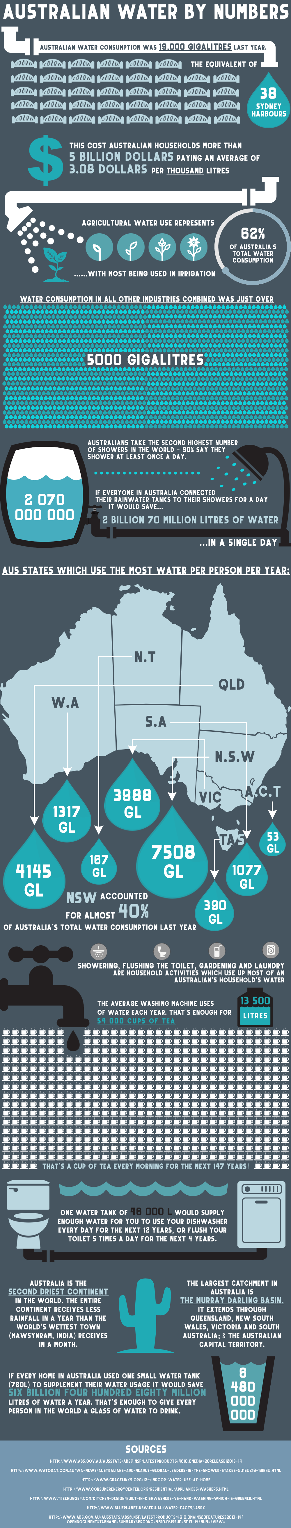Infographic on Water Usage | Honeychick Homestead